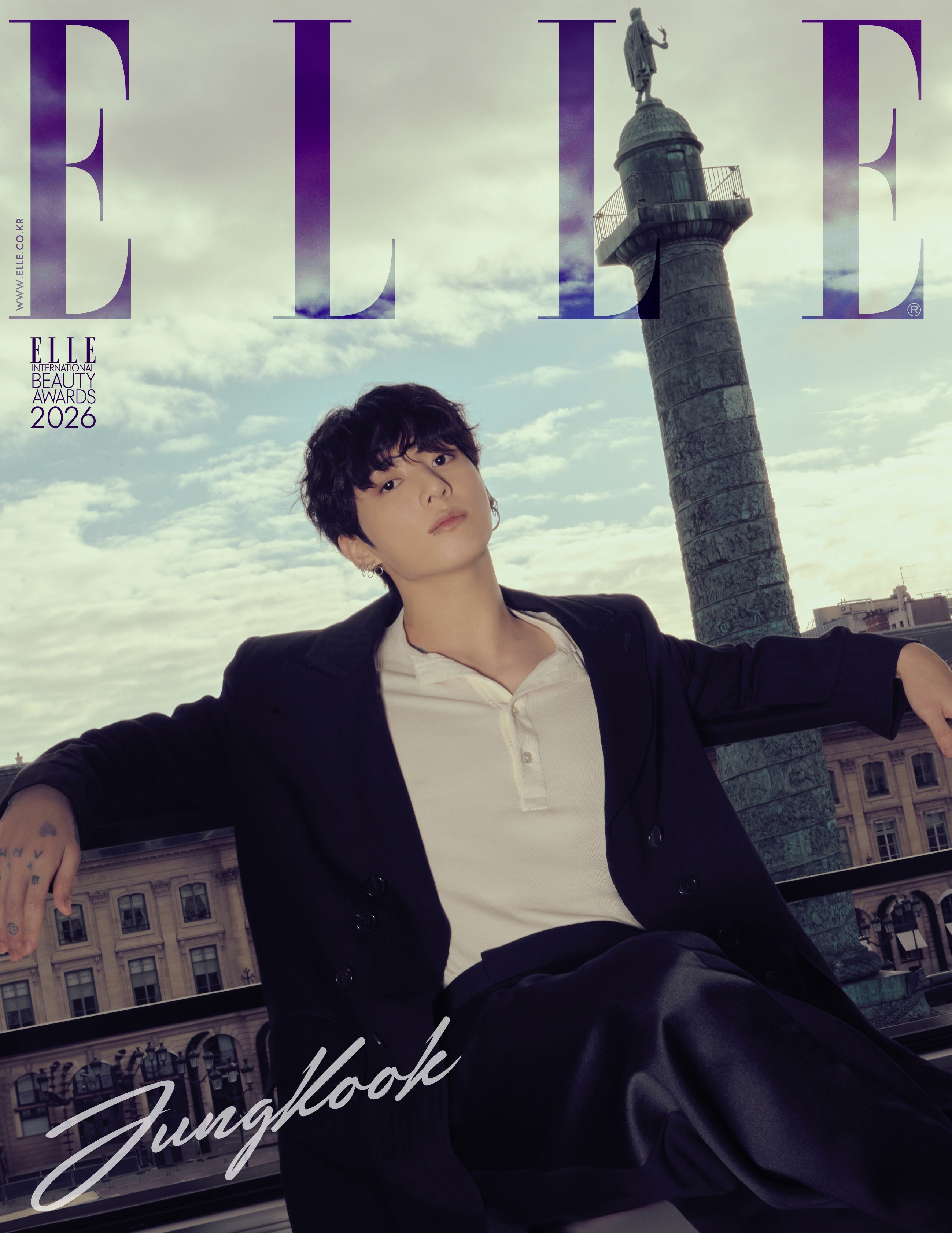 BTS jungkook - elle magazine 2026 january issue cover f – Kpop Omo