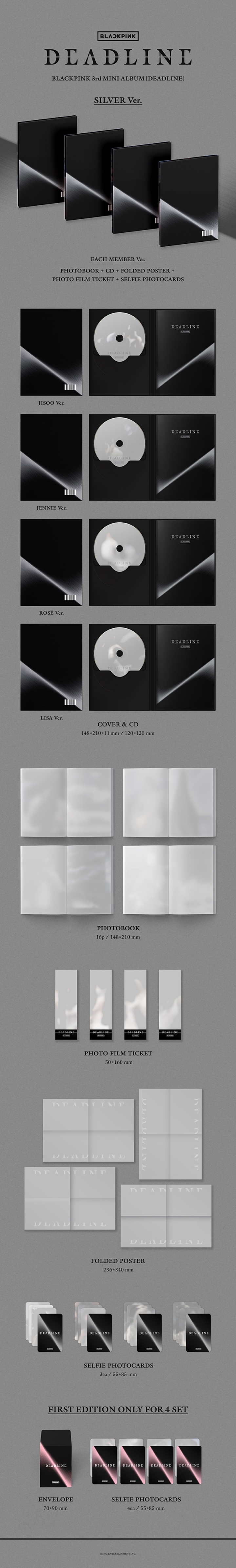 Blackpink - deadline 3rd mini album silver lisa ver – Kpop Omo