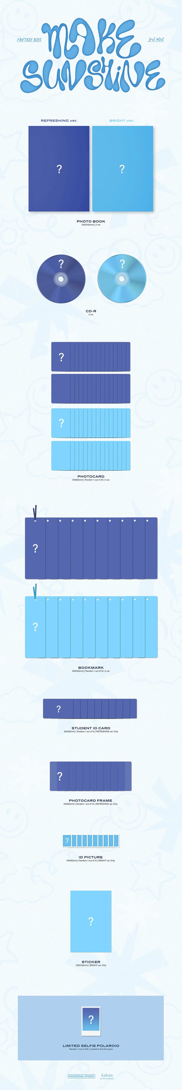 FANTASY BOYS 3RD MINI ALBUM - MAKE SUNSHINE (BRIGHT ver.) – Kpop Omo