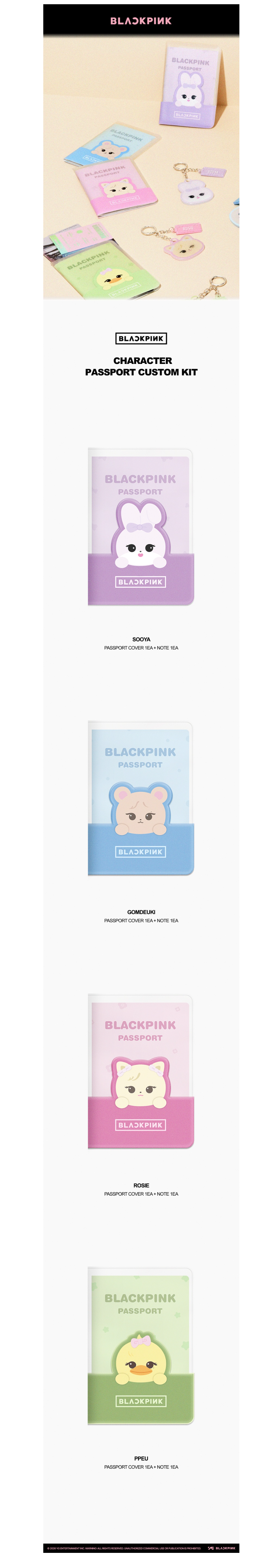 Blackpink - jump pop up official md character passport custom kit ...
