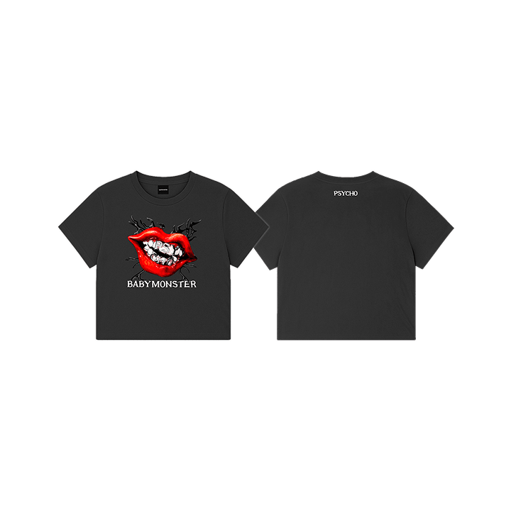 Babymonster - psycho official md symbol crop t-shirt – Kpop Omo