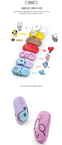 BTS x BT21 FACE WIRELESS SILENT MOUSE – Kpop Omo