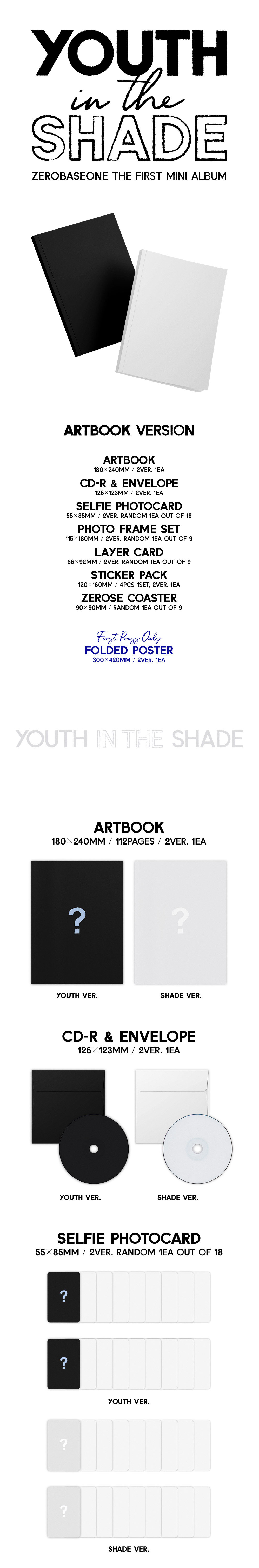 ZEROBASEONE 1ST MINI ALBUM - YOUTH IN THE SHADE (ARTBOOK VER.) – Kpop Omo