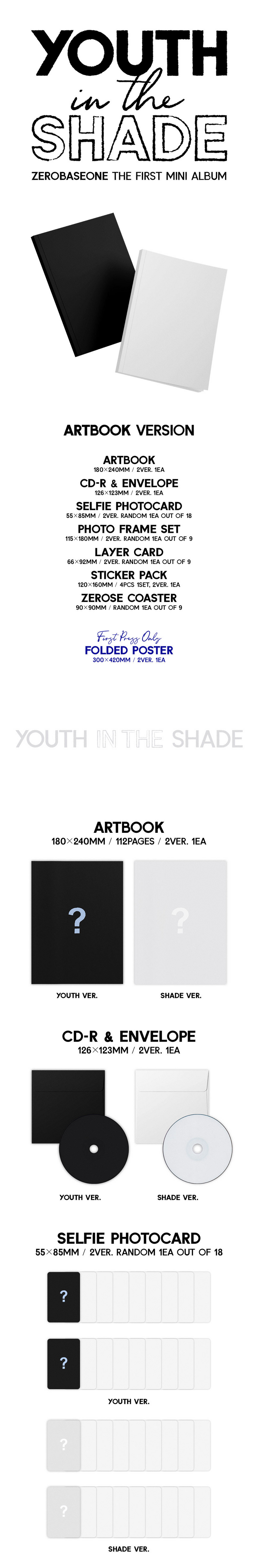 ZEROBASEONE 1ST MINI ALBUM - YOUTH IN THE SHADE (ARTBOOK VER.) – Kpop Omo