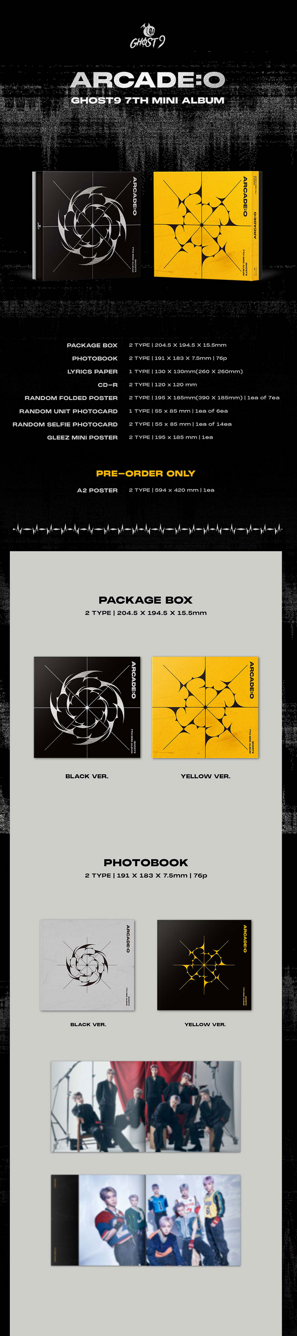 GHOST9 7TH MINI ALBUM - ARCADE:O – Kpop Omo