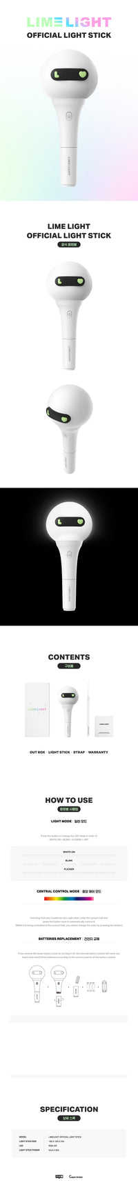 LIMELIGHT Official Light Stick – Kpop Omo