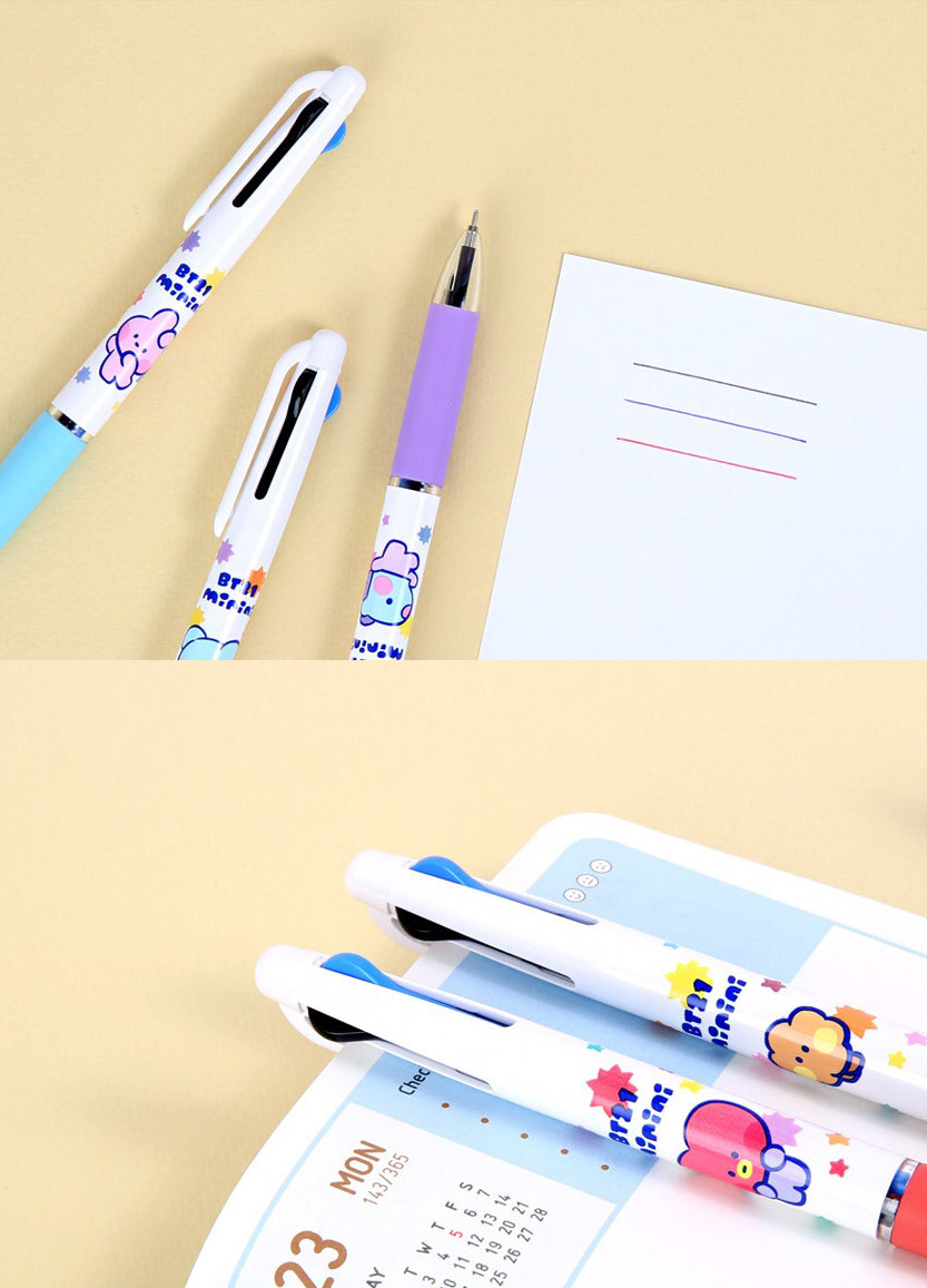 BTS x BT21 MININI 3 COLOR BALL PEN – Kpop Omo