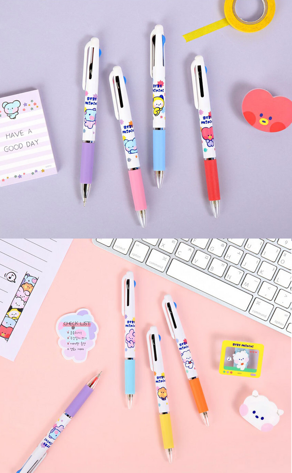 BTS x BT21 MININI 3 COLOR BALL PEN – Kpop Omo
