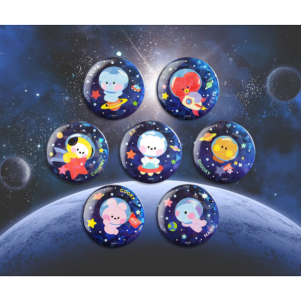 BTS x BT21 MININI SPACE CAN BADGE – Kpop Omo