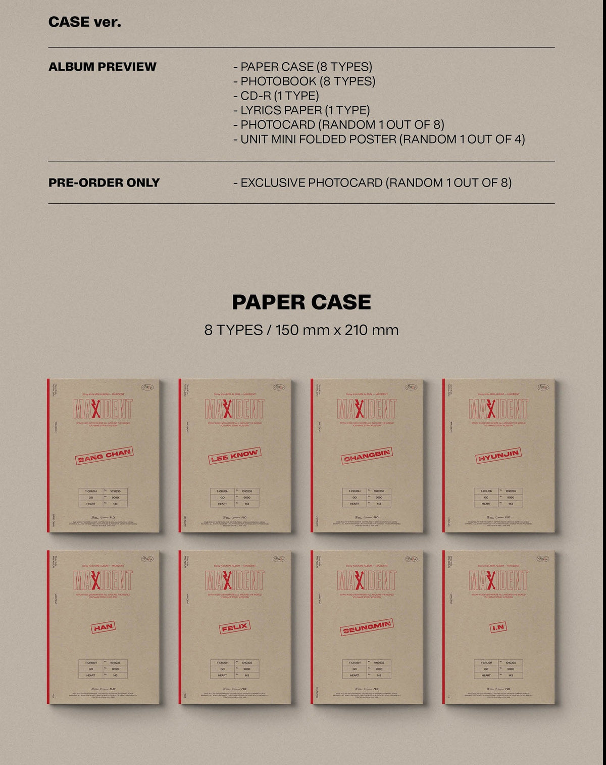 STRAY KIDS 7th Mini Album - MAXIDENT (Case Version) – Kpop Omo