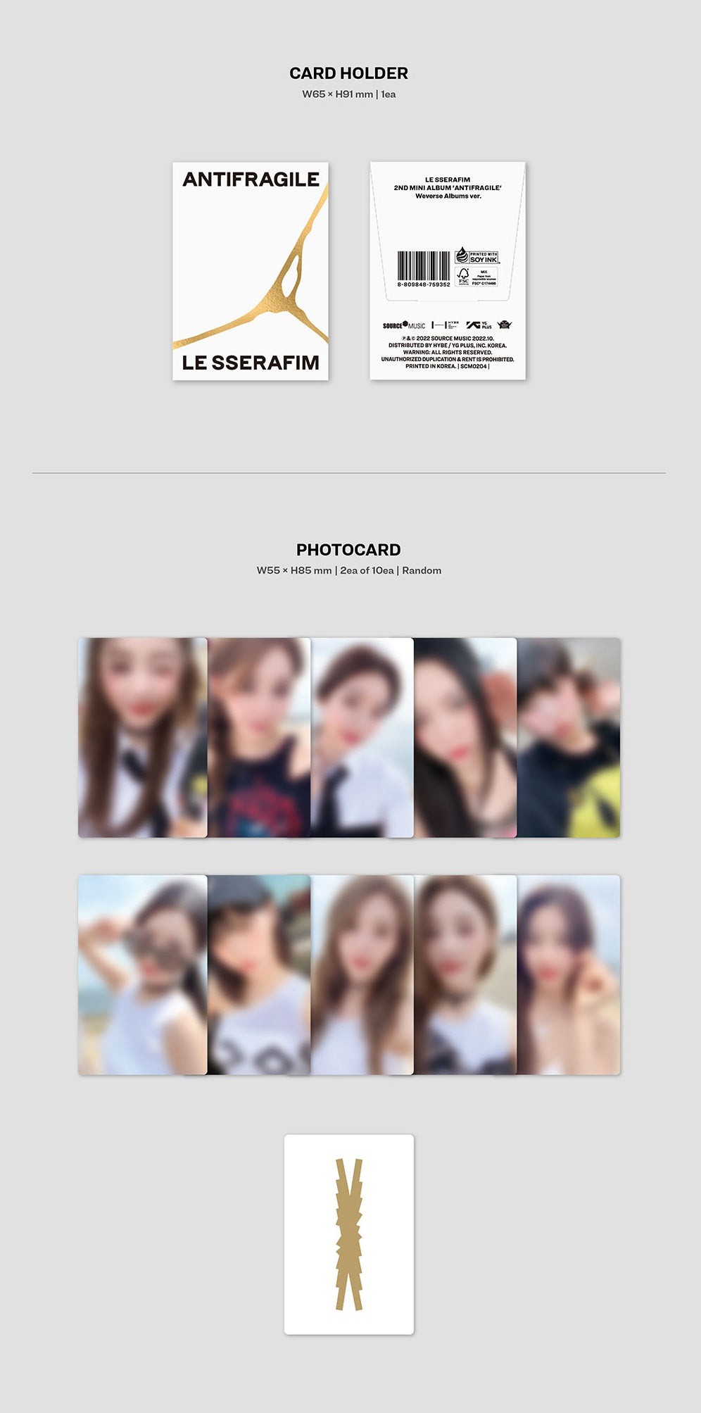 LE SSERAFIM 2nd Mini Album - ANTIFRAGILE (Weverse Albums Version) – Kpop Omo